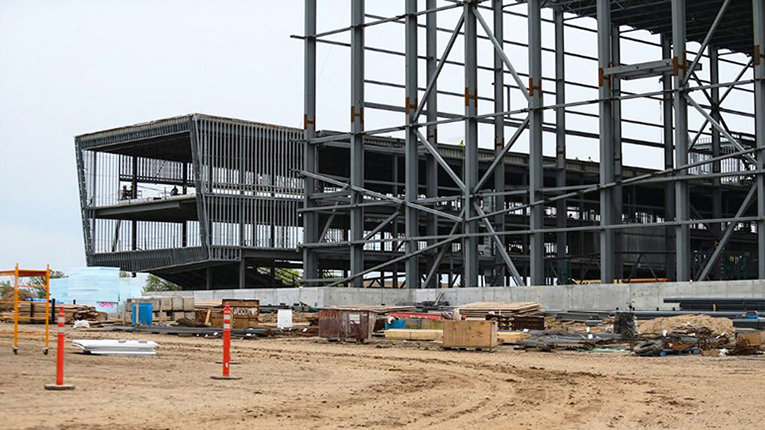 Steel Shots: Vikings’ New Headquarters Tops Out